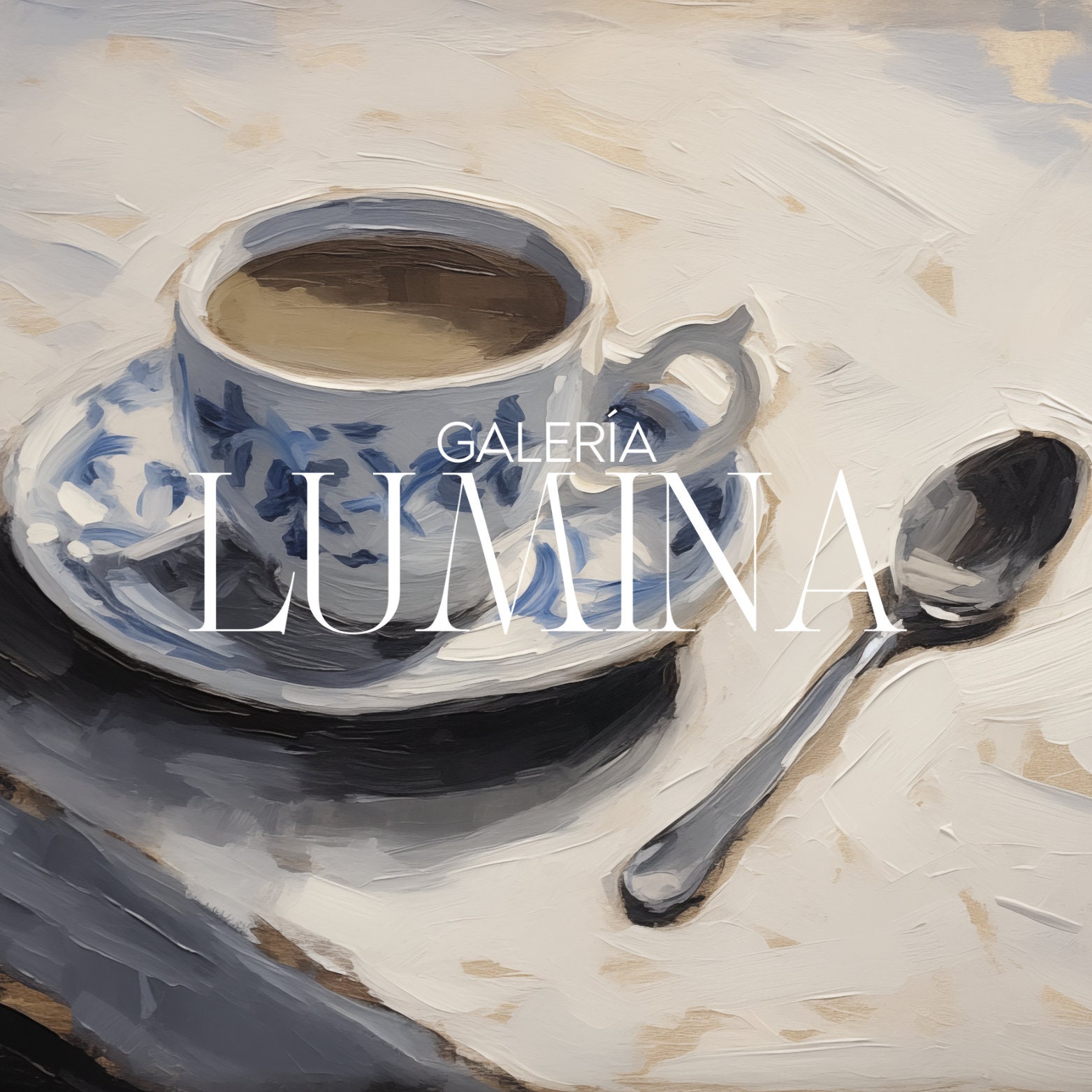 Coffee Cup Oil Painting Food Artwork Kitchen Shelf Print Kitchen ...