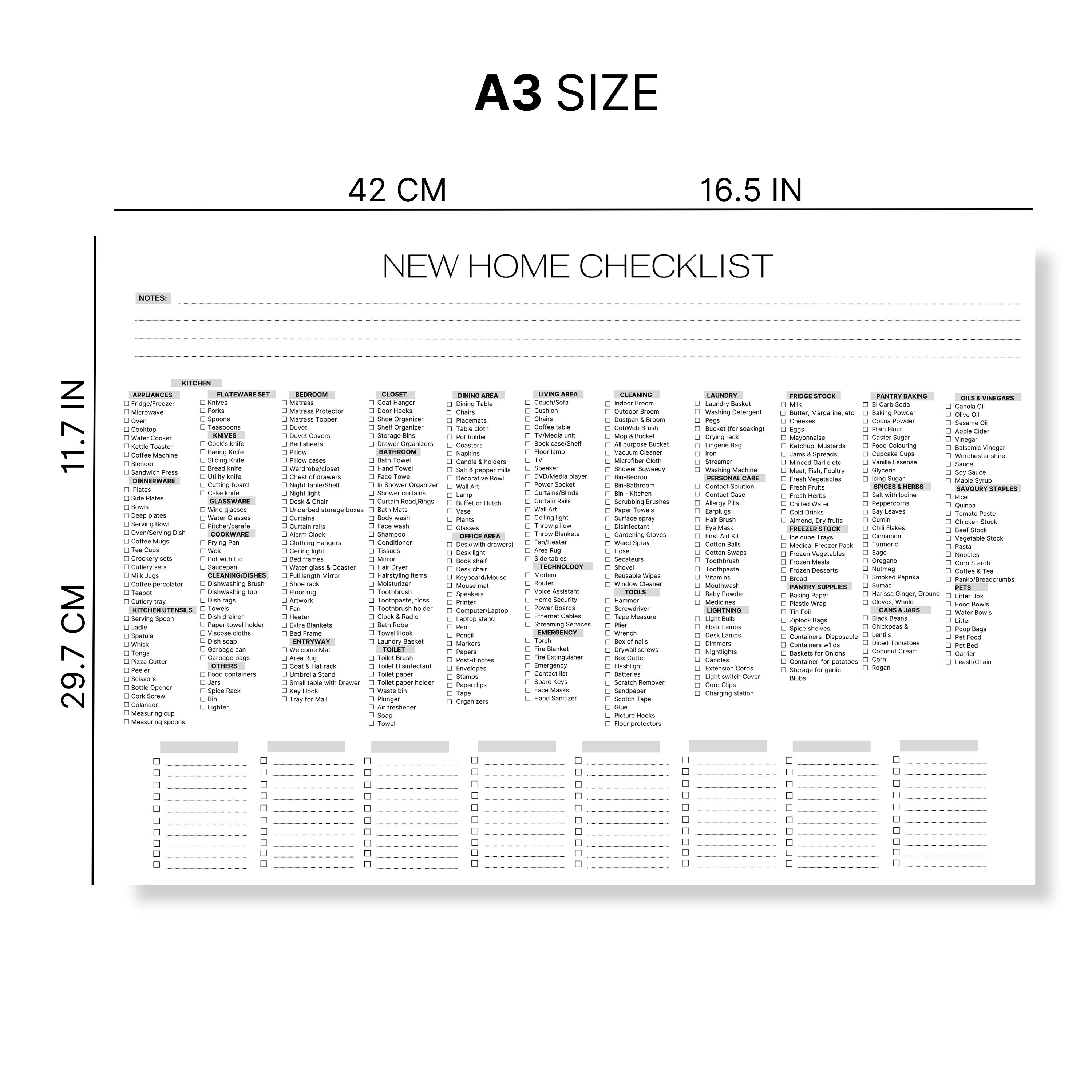 Ultimate New Home Essentials Checklist: Furnish Your New House - Etsy