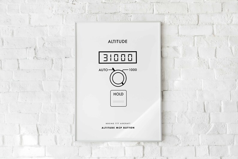 Boeing 777 Altitude Button MCP Printable Wall Art Digital Poster - Etsy