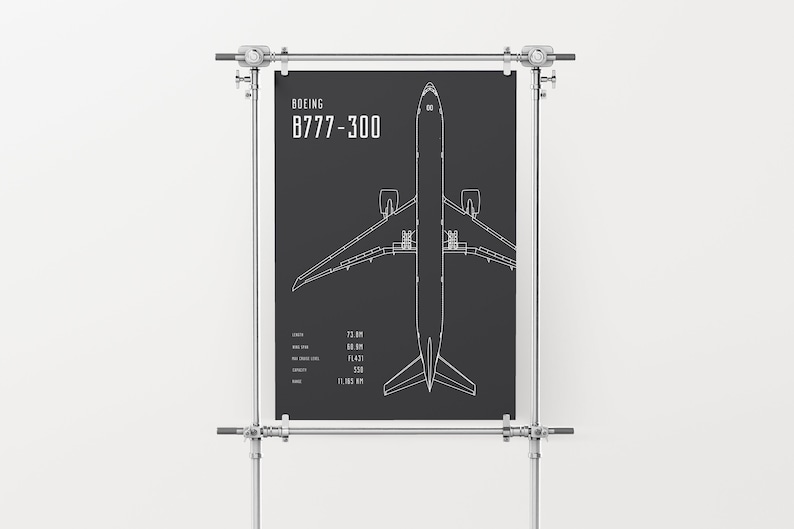 Boeing B777-300 Poster - Etsy