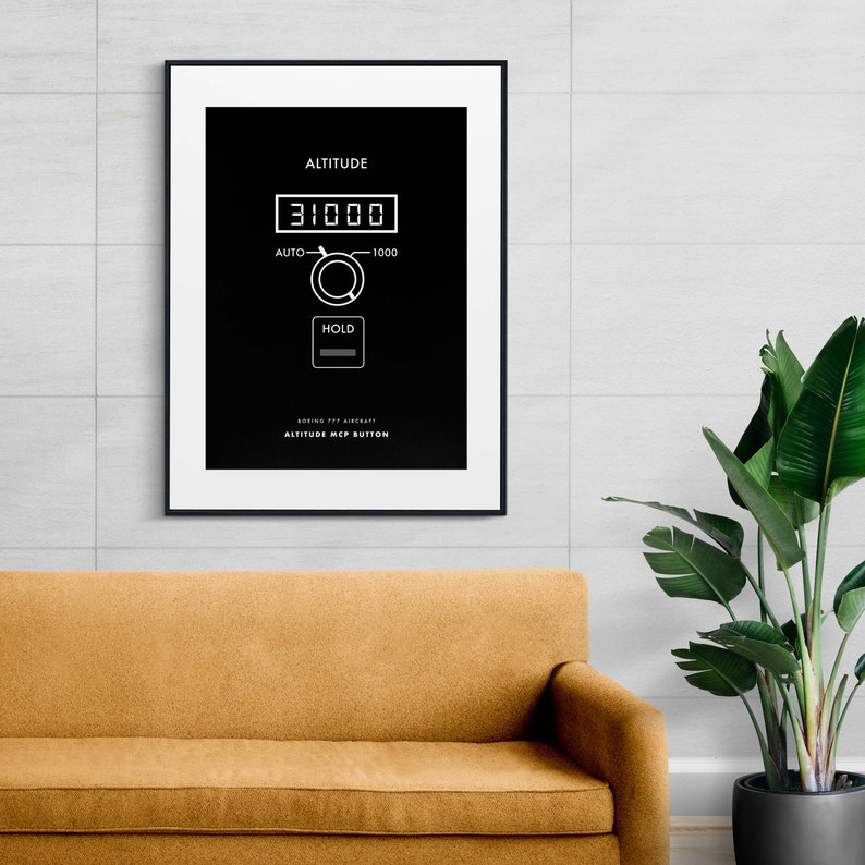 Boeing 777 Altitude Button MCP Printable Wall Art Digital Poster - Etsy