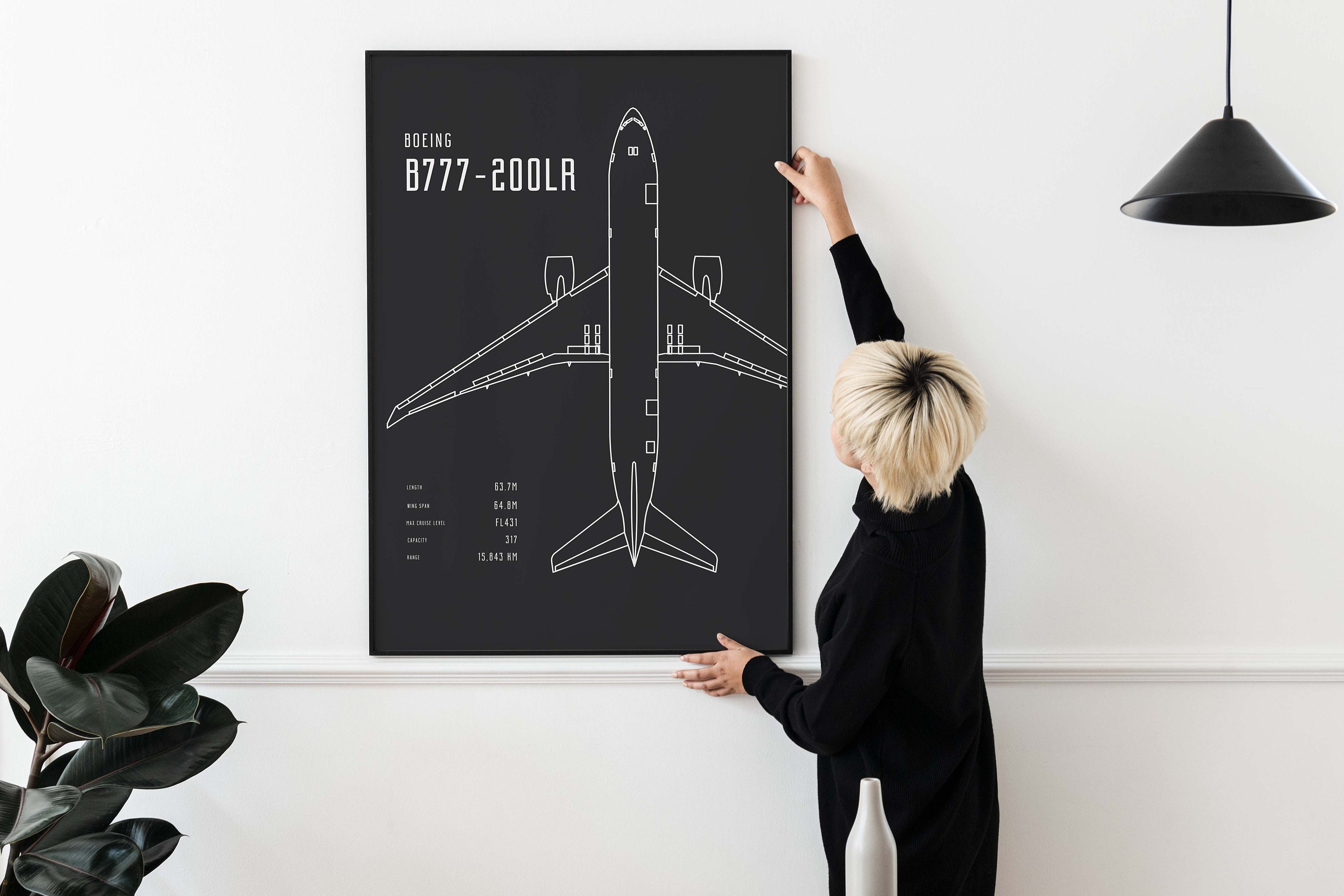 Boeing B777-200LR Poster - Etsy