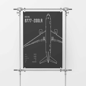 Boeing B777-200LR Poster - Etsy