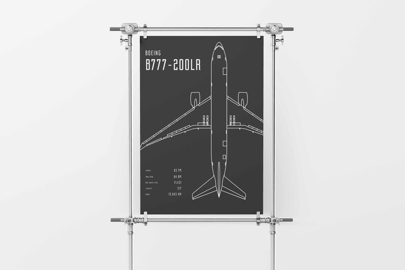 Boeing B777-200LR Poster - Etsy