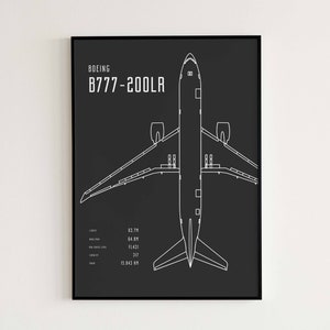 Boeing B777-200LR Poster - Etsy