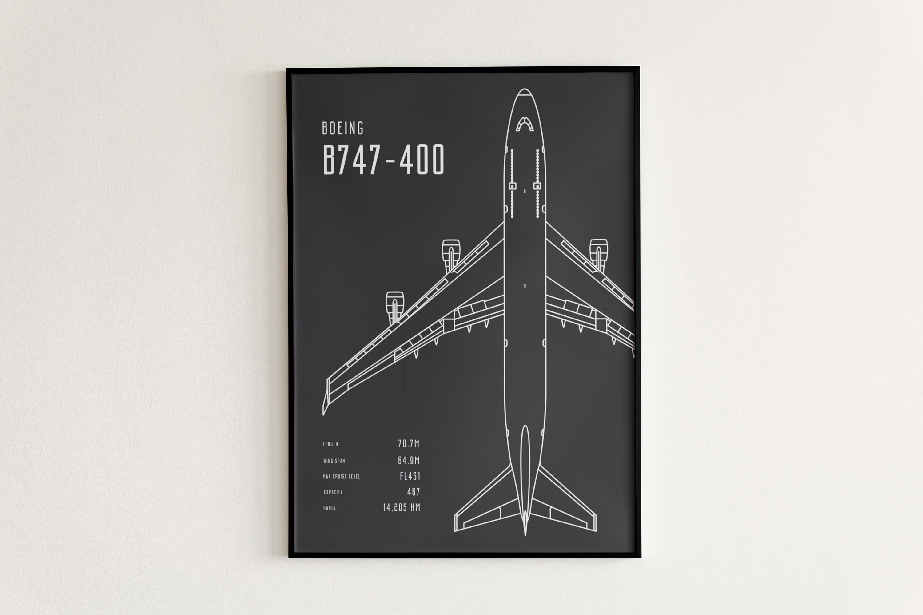 Boeing B747-400 Poster - Etsy