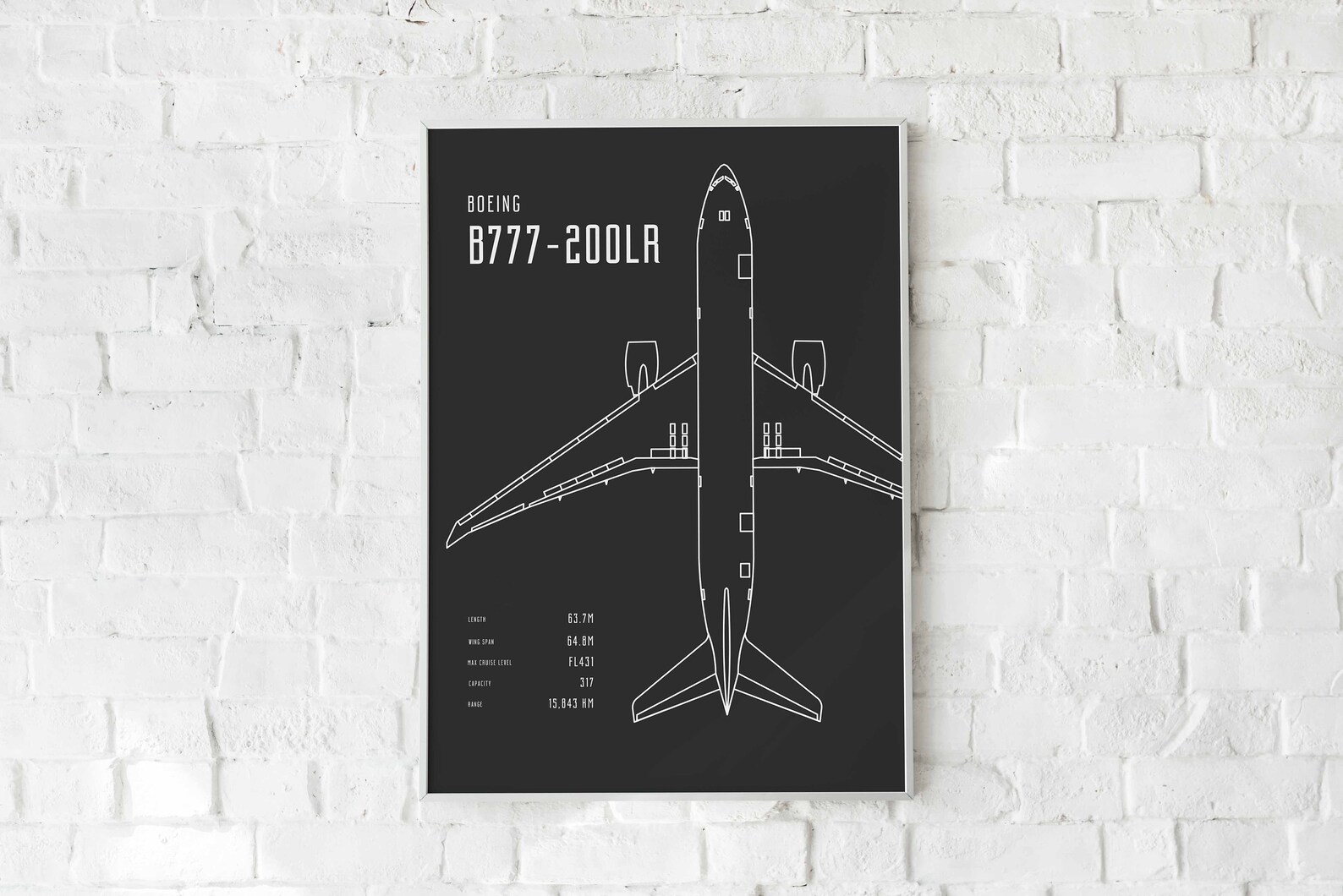 Boeing B777-200LR Poster - Etsy