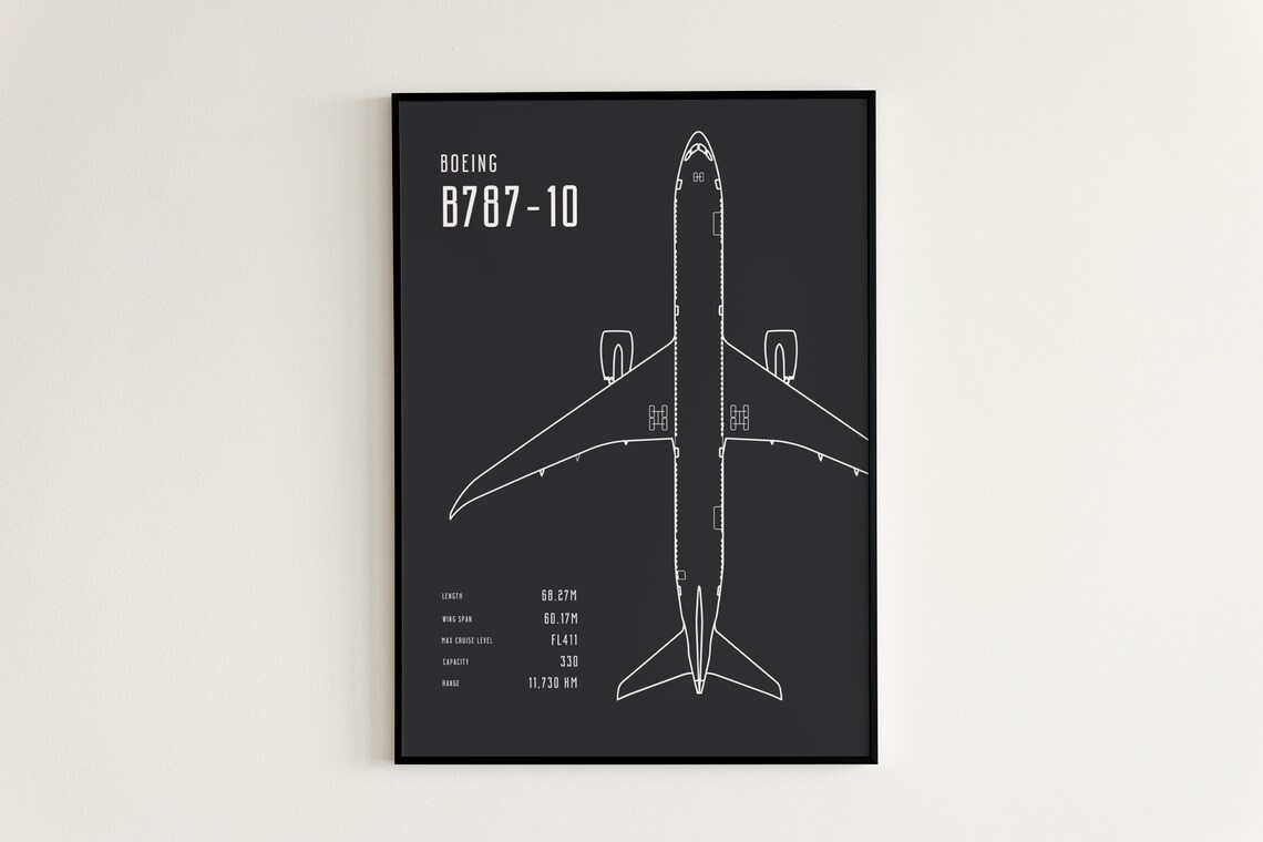 Boeing B787-10 Poster - Etsy