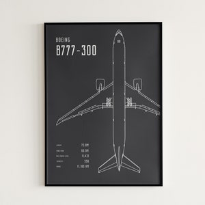 Boeing B777-300 Poster - Etsy