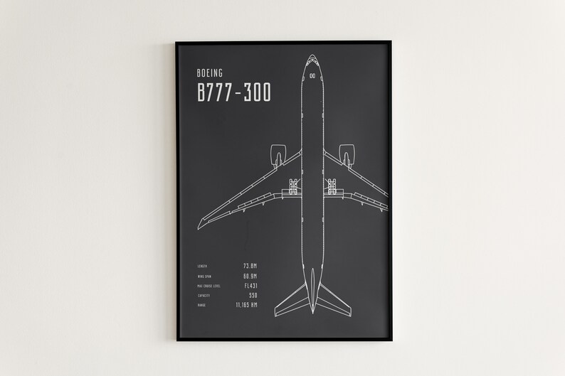 Boeing B777-300 Poster - Etsy