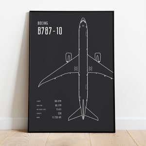 Boeing B787-10 Poster - Etsy