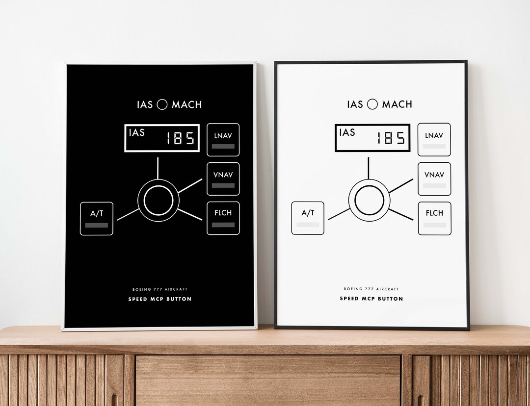 Boeing 777 Speed Select Button MCP Printable Wall Art Digital Poster - Etsy