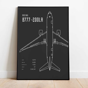 Boeing B777-200LR Poster - Etsy