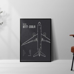 Boeing B777-200LR Poster - Etsy