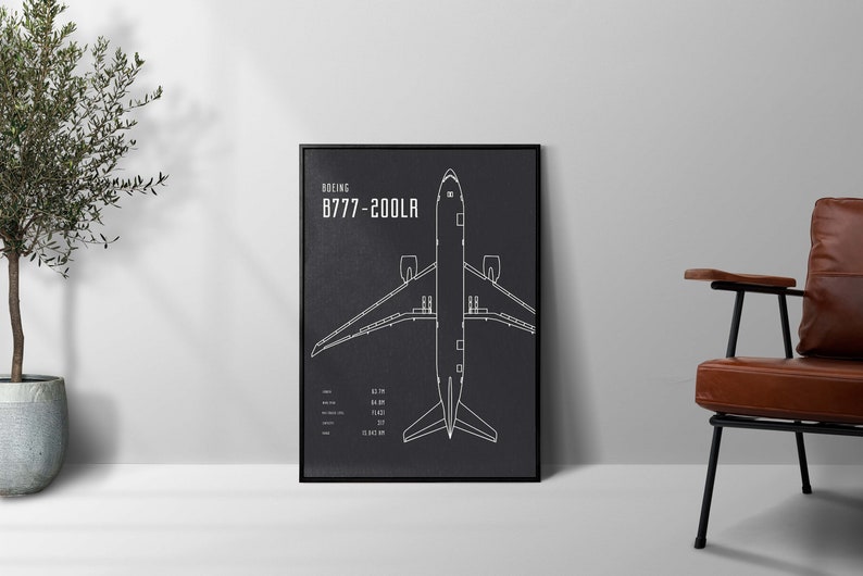 Boeing B777-200LR Poster - Etsy
