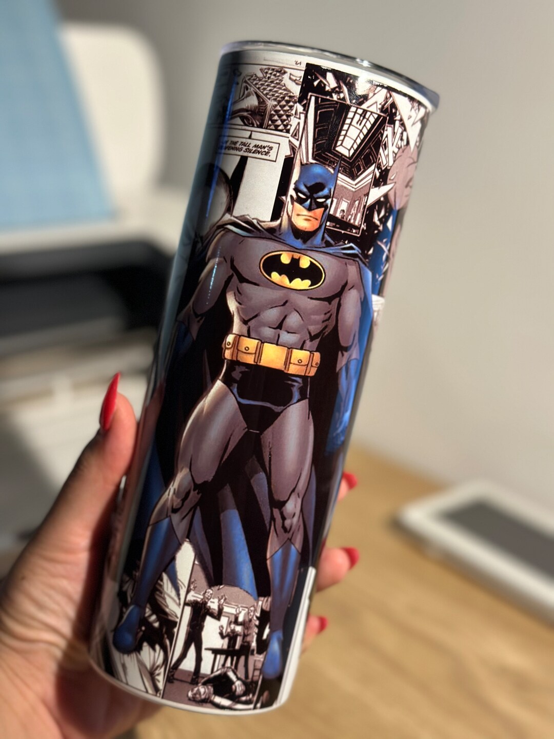 Batman Comic Skinny Tumbler 20 Oz - Etsy