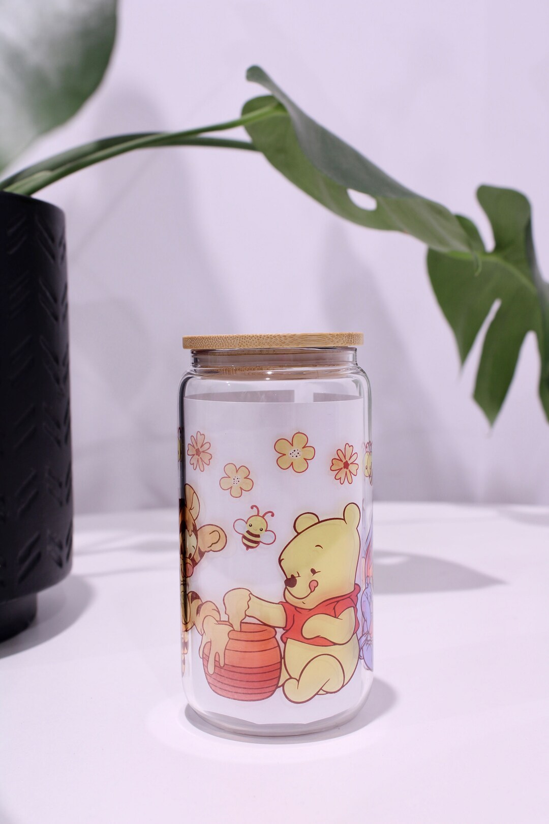 Winnie the Pooh and Friends Spring Glass Cup - Etsy