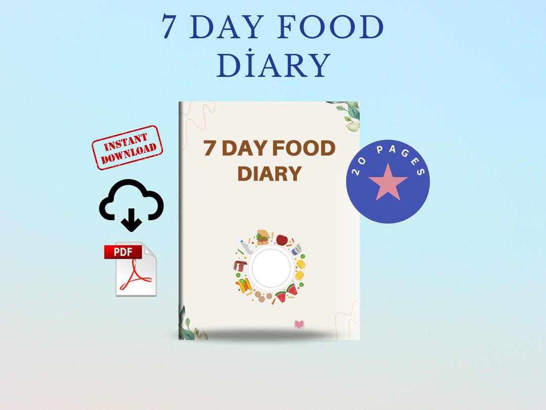 7 Day Food Diary: Simple & Effective Weekly Meal Tracker | Track Your ...