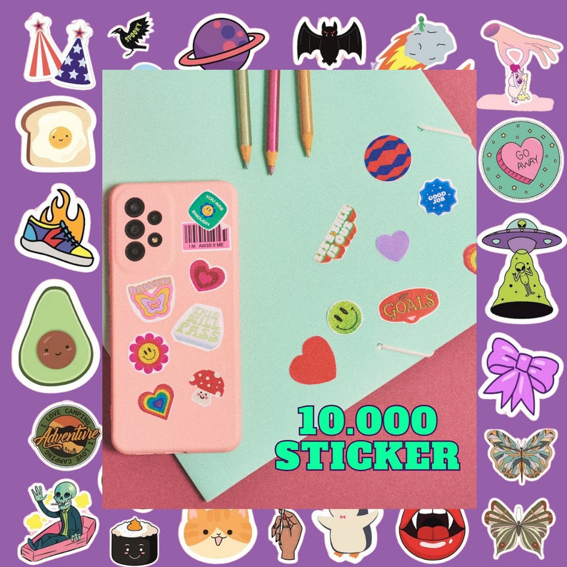 10,000 Sticker Designs Bundle, Digital Sticker Pack, Stickers Bundle ...