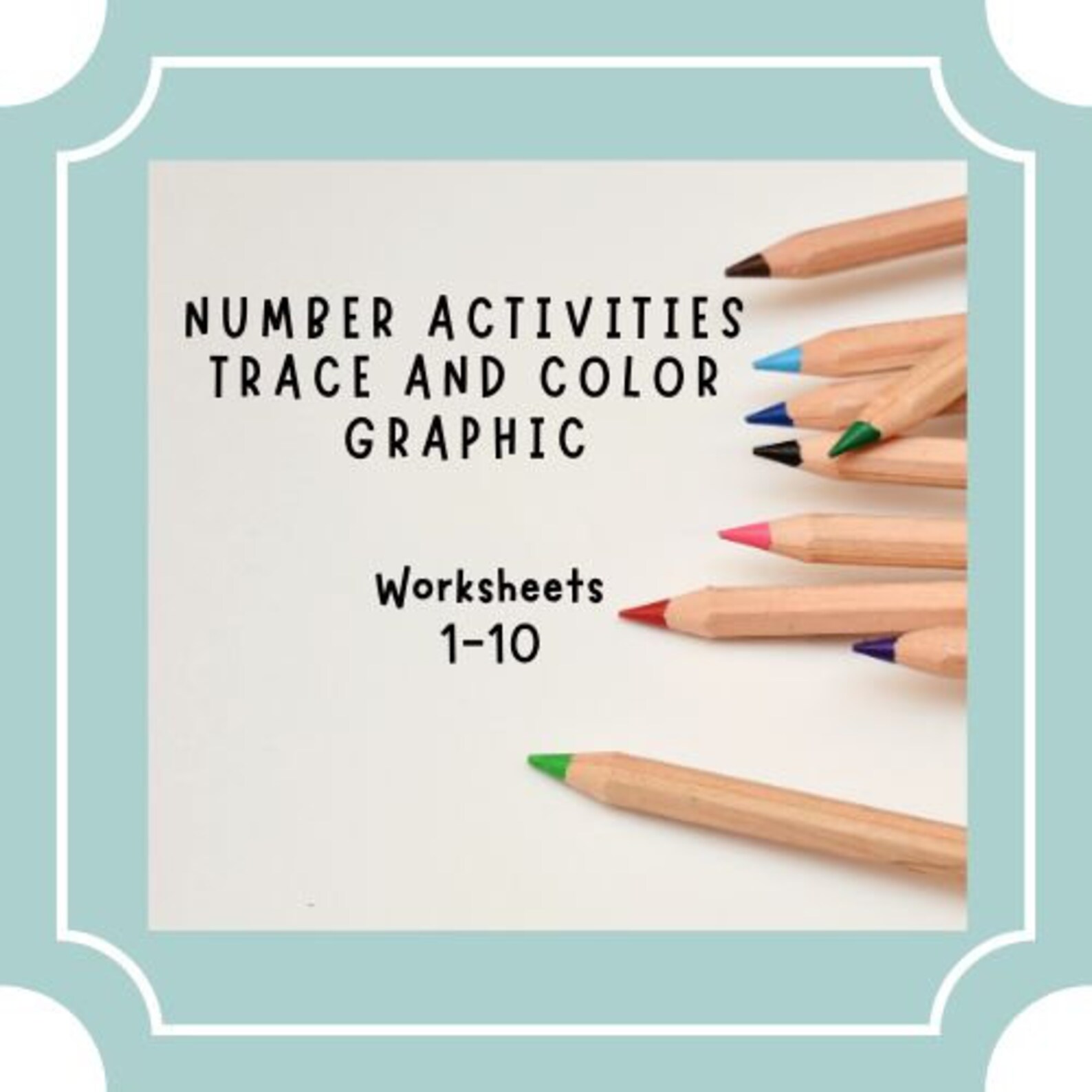 Number Activities: Trace and Color Graphic 1-10 - Etsy