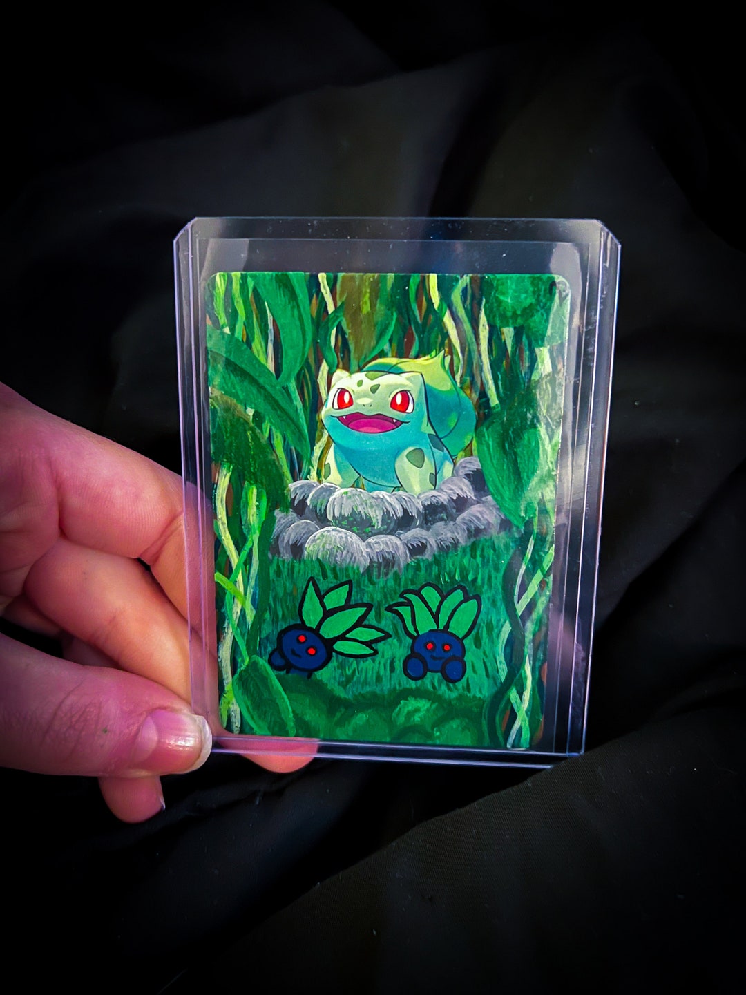 Bulbasaur X Oddish Altered Pokémon Card, Hand Painted, Full Art, Unique ...