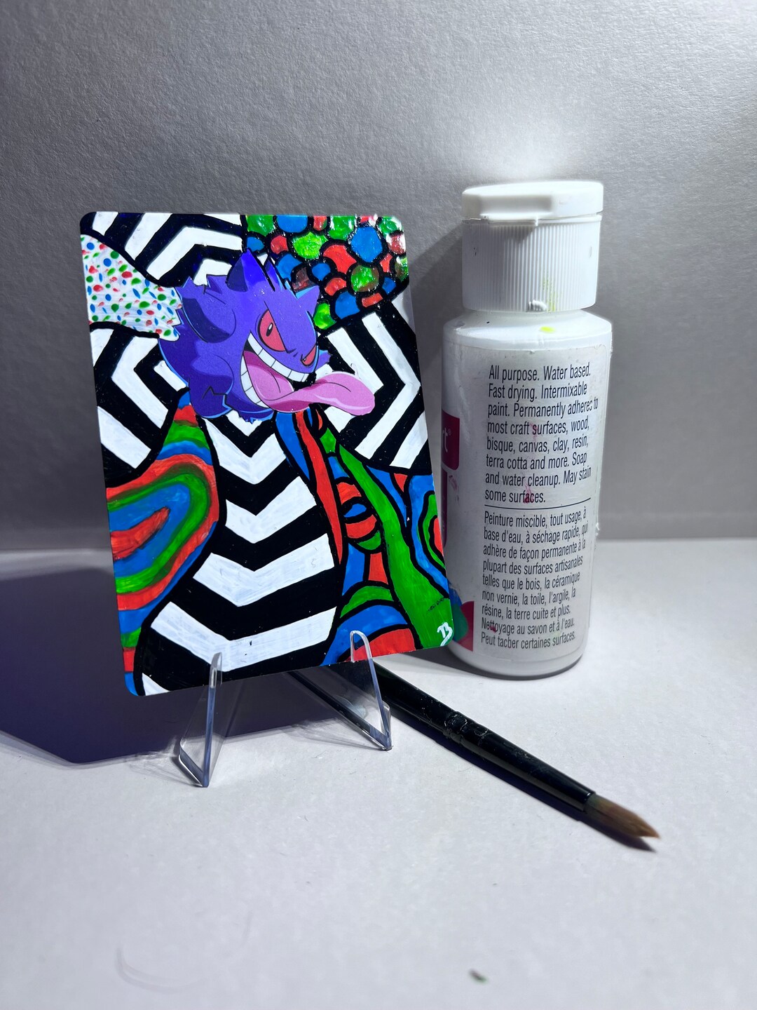 Gengar Custom Pokémon Card Hand Painted Collectible Gift Kid's Bedroom ...