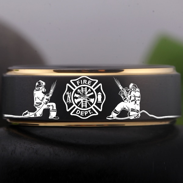 Firefighter Ring - Etsy