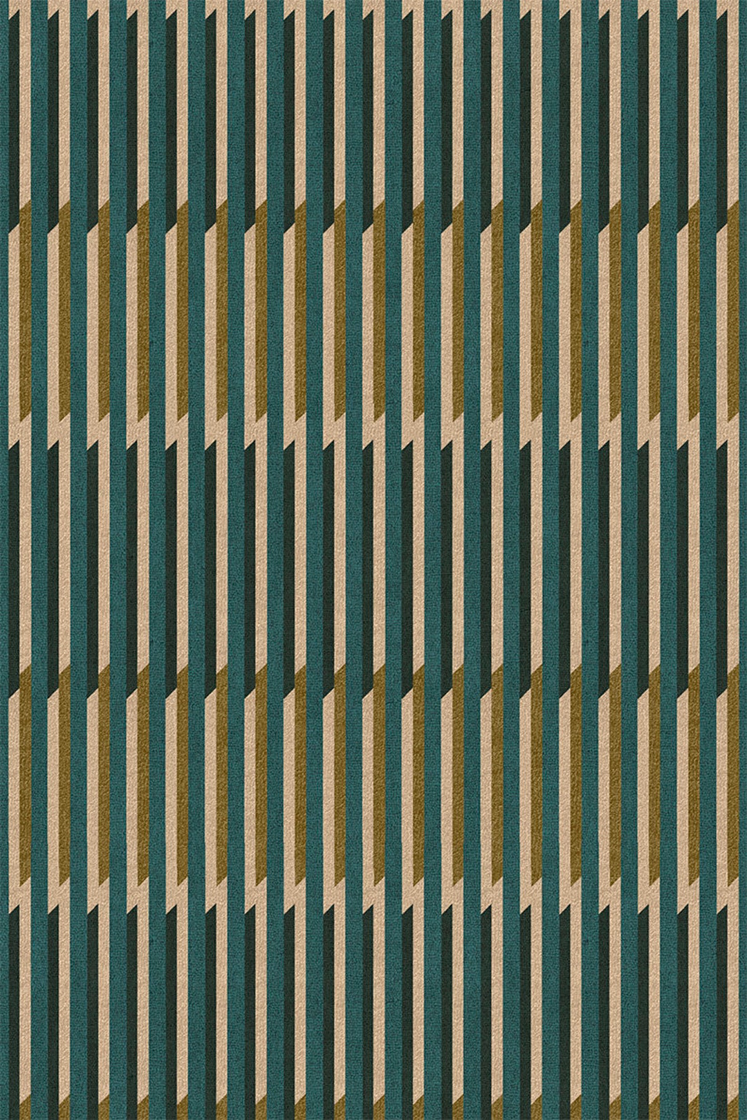 100% New Zealand Wool Art Deco Rug, Terracotta Mid Century Rug Modern ...