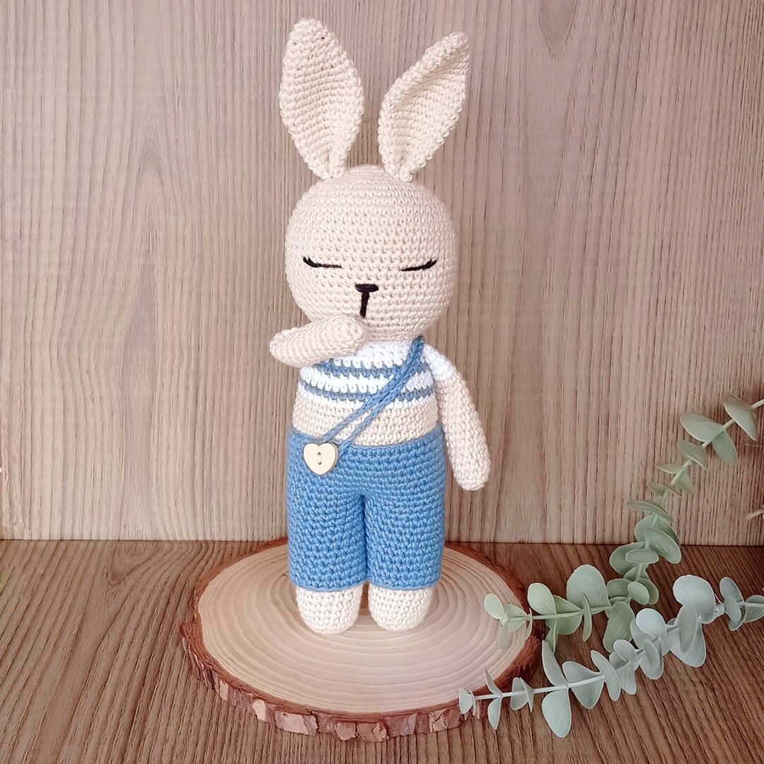 Cuddly Toy Rabbit, Amigurumi Rabbit, Rabbit for a Gift Baby,crochet ...