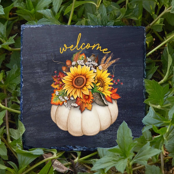 Slate Welcome Sign - Etsy