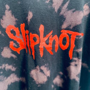 Slipknot T-shirt Custom Hand Crafted, Nu Metal, Black Bleach, Tie Dye ...