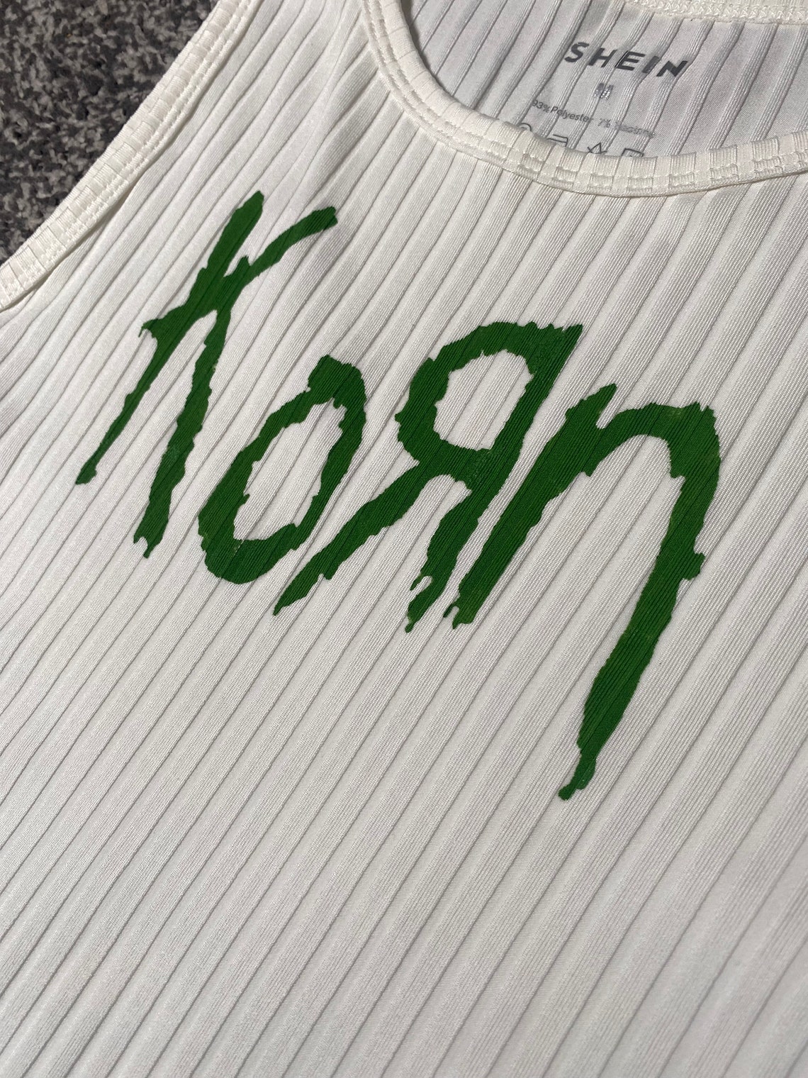 Korn Tank Crop Top Custom Hand Crafted, Nu Metal, Black / White ...