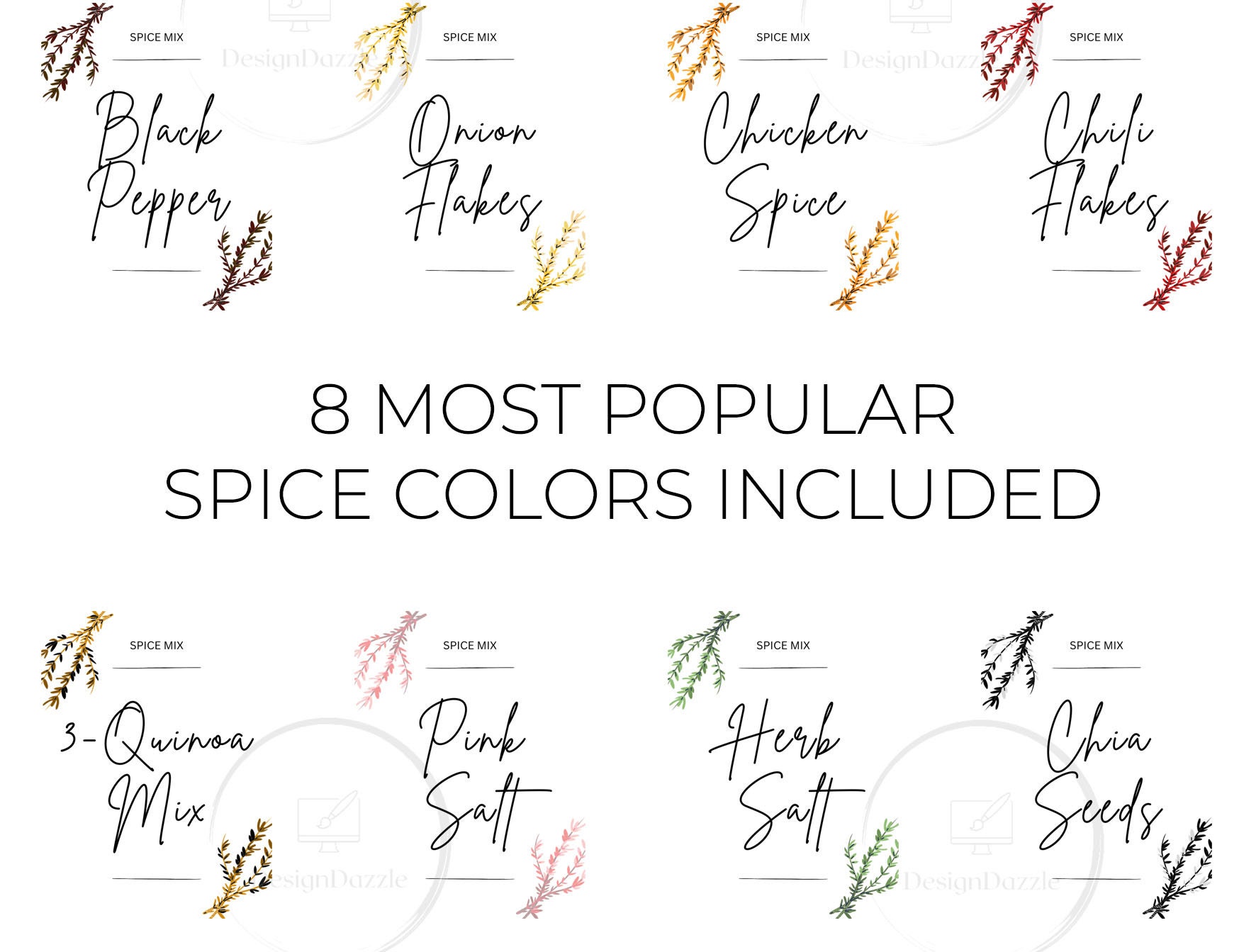 Colorful Spice Jar Labels, Seasoning Labels Free Canva Template ...