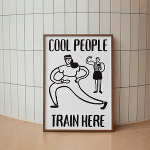 Funny Gym Poster Printable, Workout Room Decor, Home Gym Inspirational ...