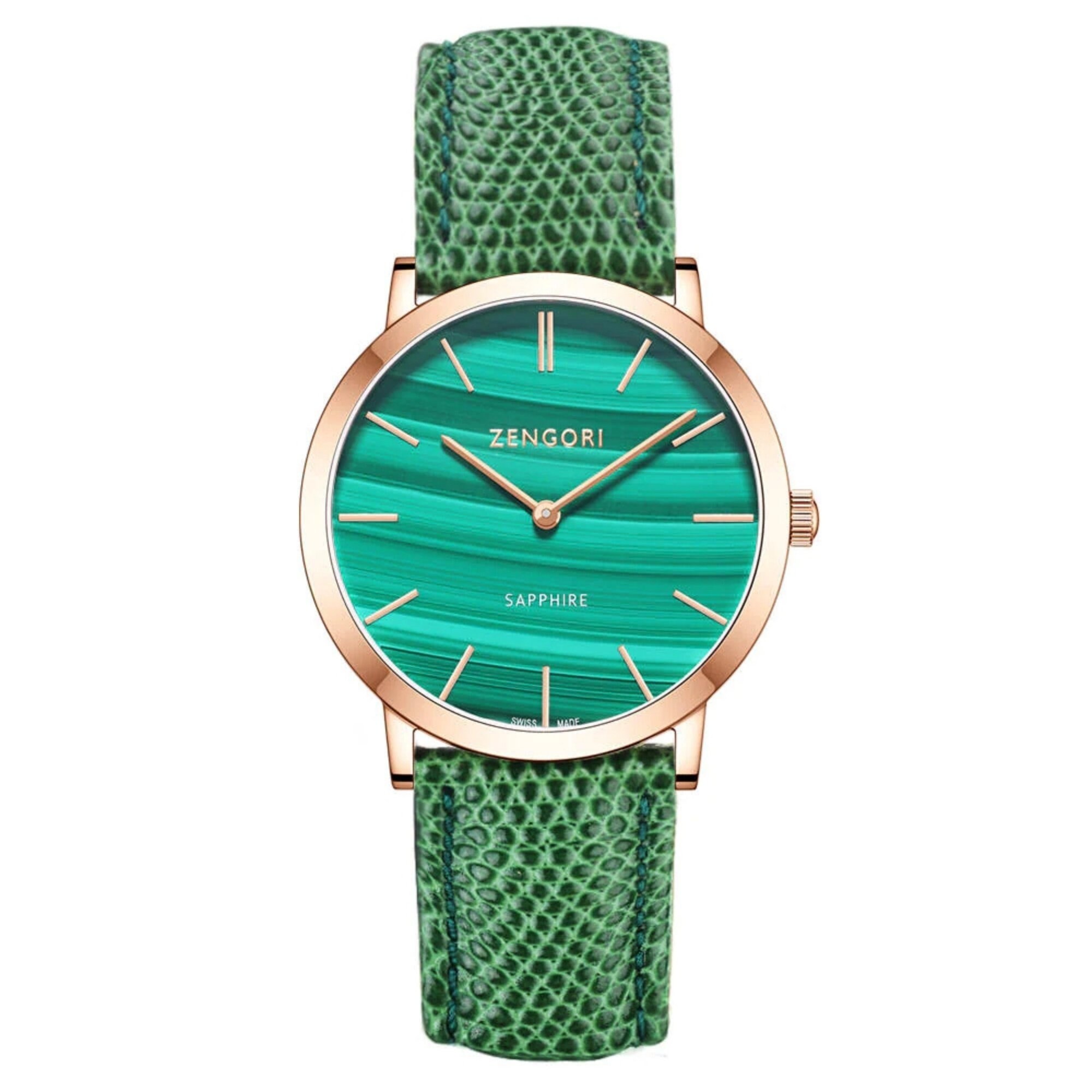 Malachite Watch Natural Stone Watch Gemstone Watch Swiss Watch Ladies ...