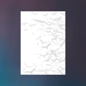 Printable Stationery Spooky Scary Goth Bats Lined and Unlined Digital ...