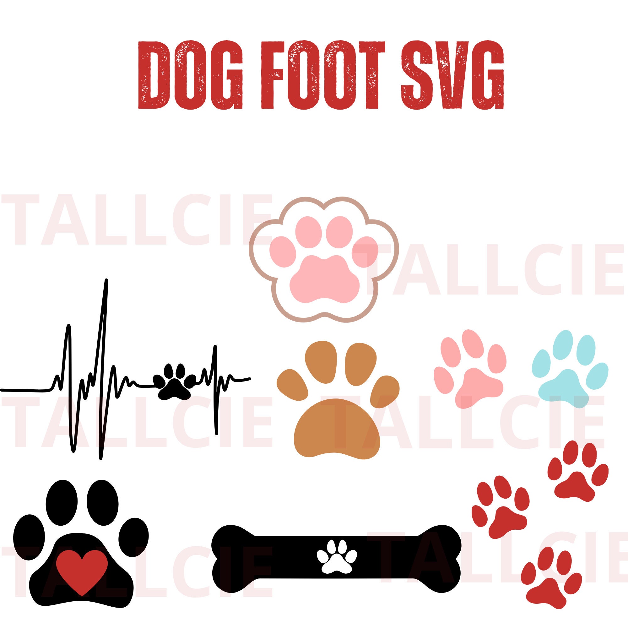 Dog Foot SVG, Animal Paw SVG, Dog Foot Print Png Cricut, Silhouette ...
