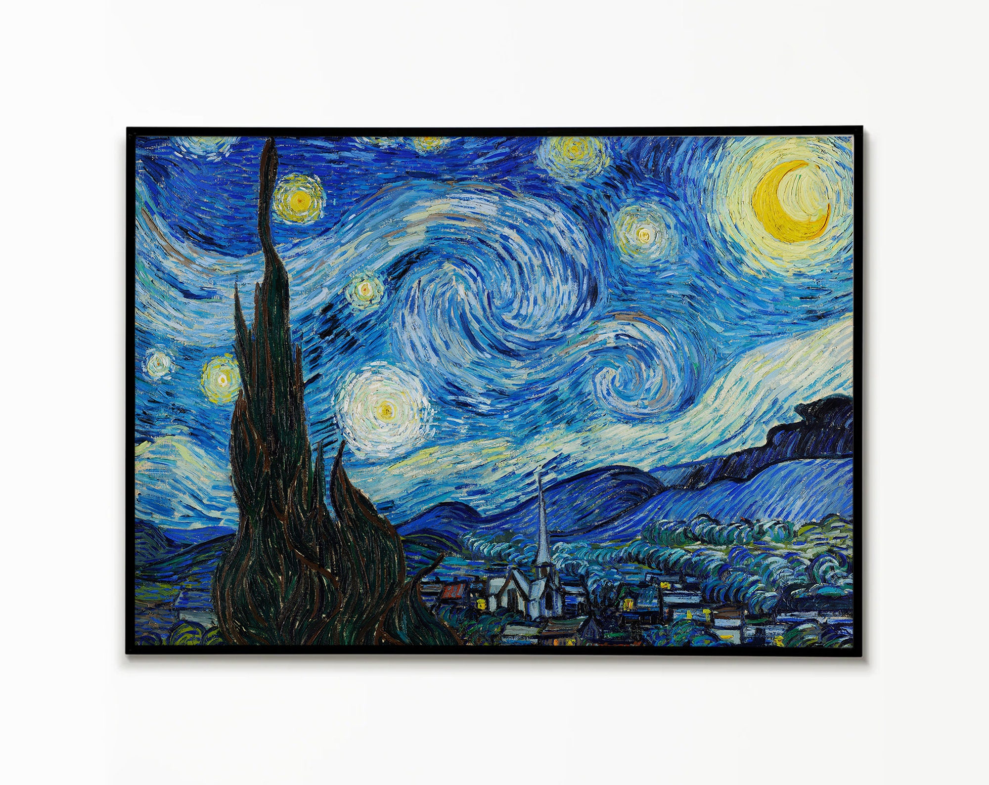Vincent Van Gogh Starry Night Over Rhone Poster, Wall Art Decor, Wall ...