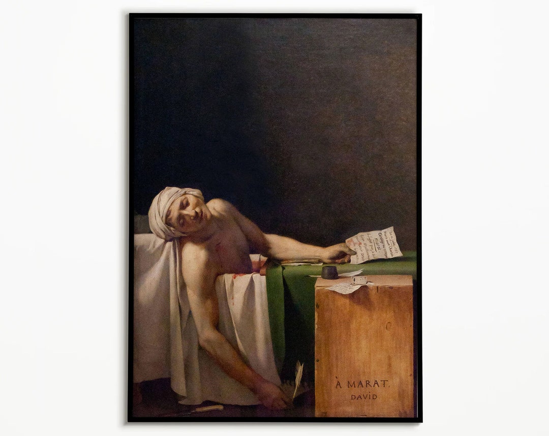 The Death of Marat Jacques-louis David Poster, Wall Art, Poster Print ...