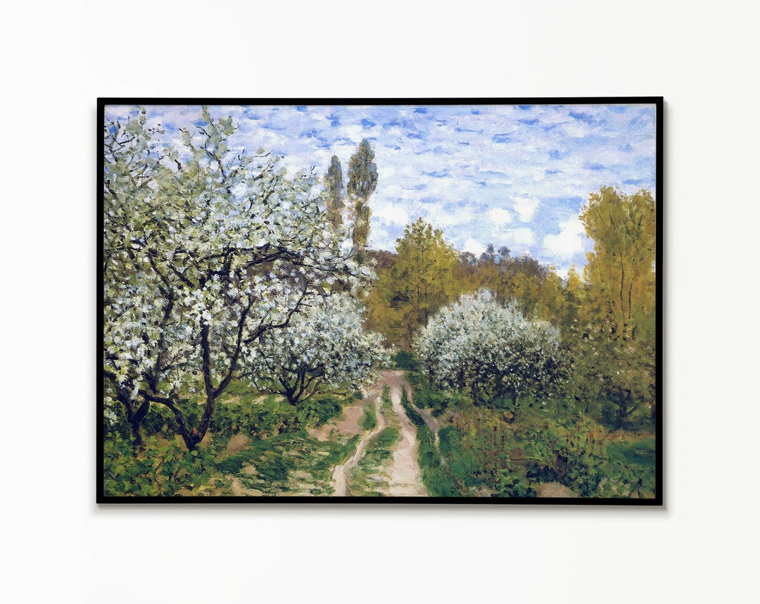Claude Monet Trees in Blossom Poster, Wall Art, Poster Art, Floral ...