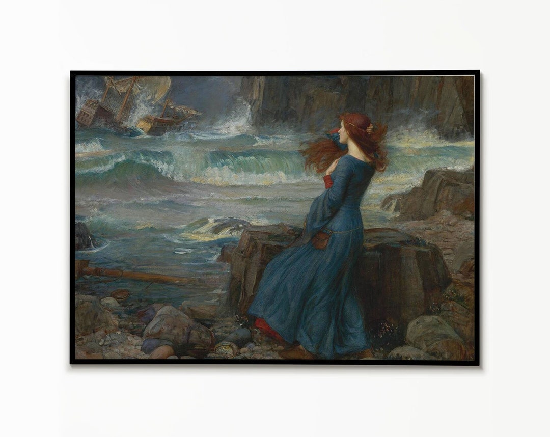 Miranda John William Waterhouse Poster, Wall Art Decor, Poster Print ...