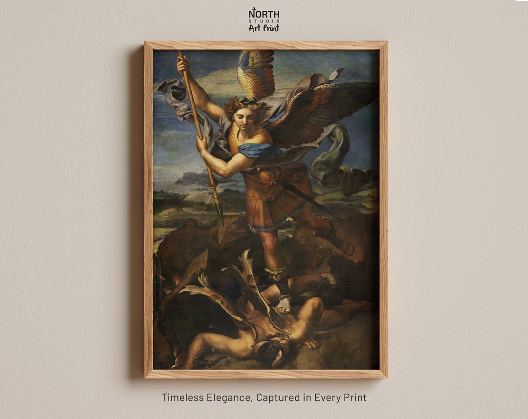 St. Michael Vanquishing Satan Raphael Poster, Wall Art, Poster Print ...