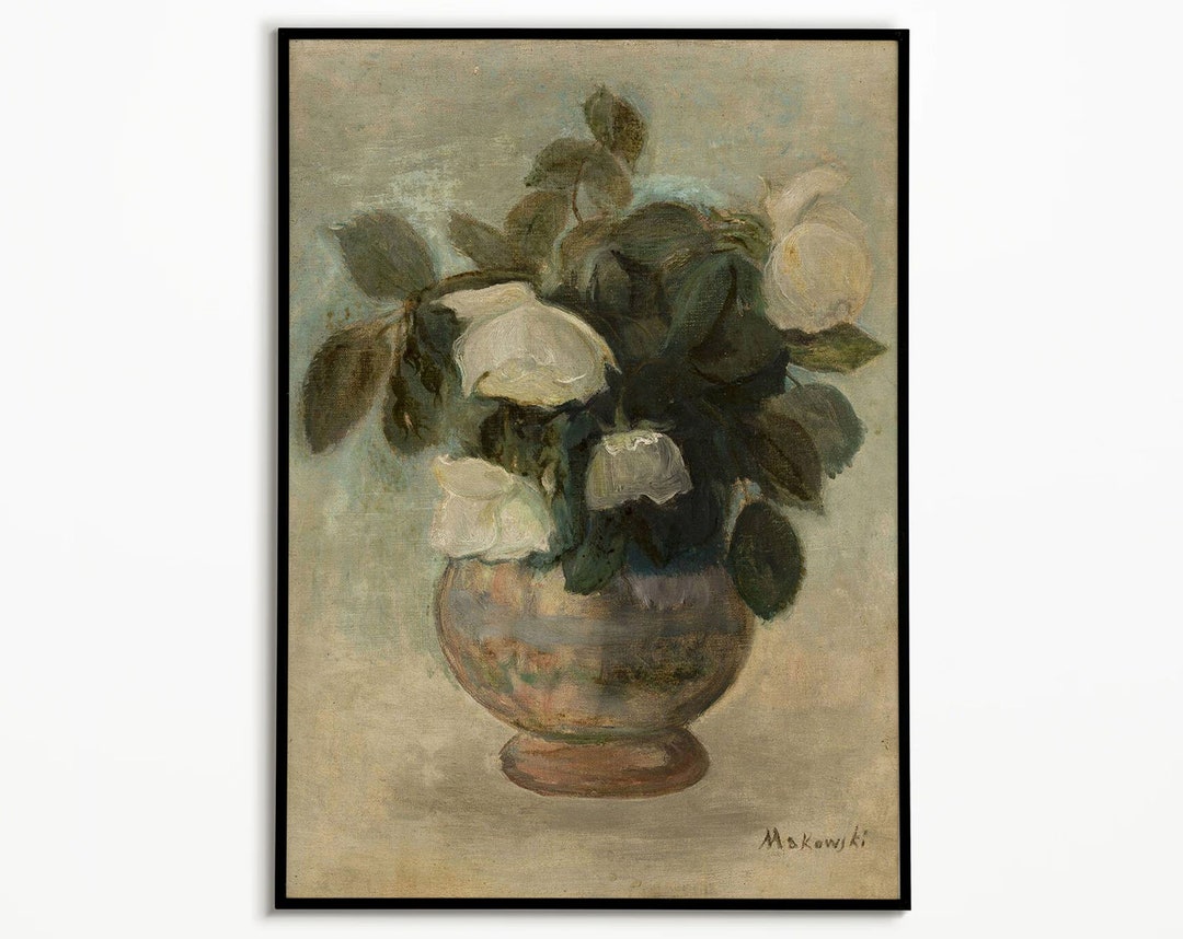 Neutral White Roses Poster, All Art, Poster Print, Floral Print ...