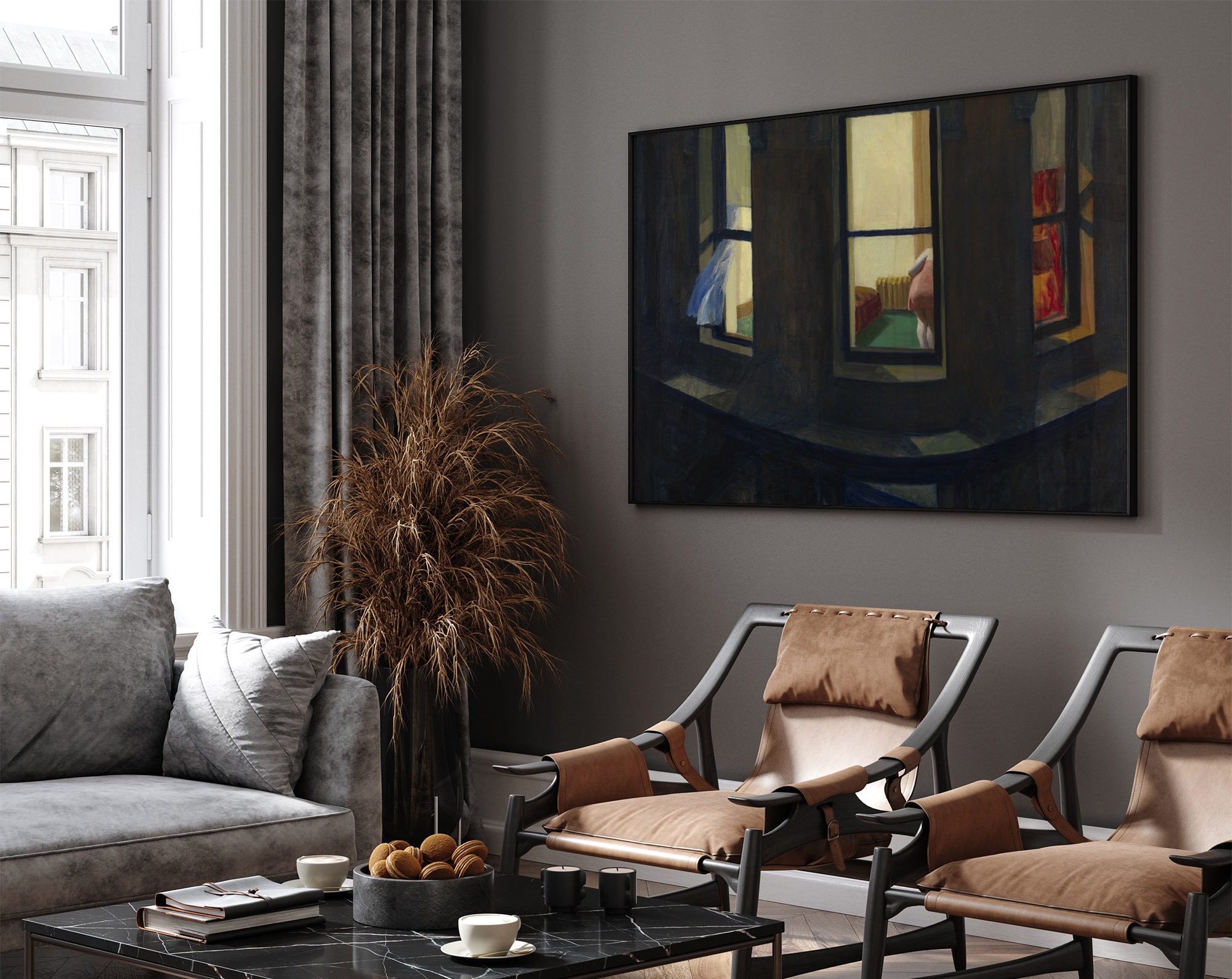 Edward Hopper Night Windows Poster, Realist Art, American Painter ...