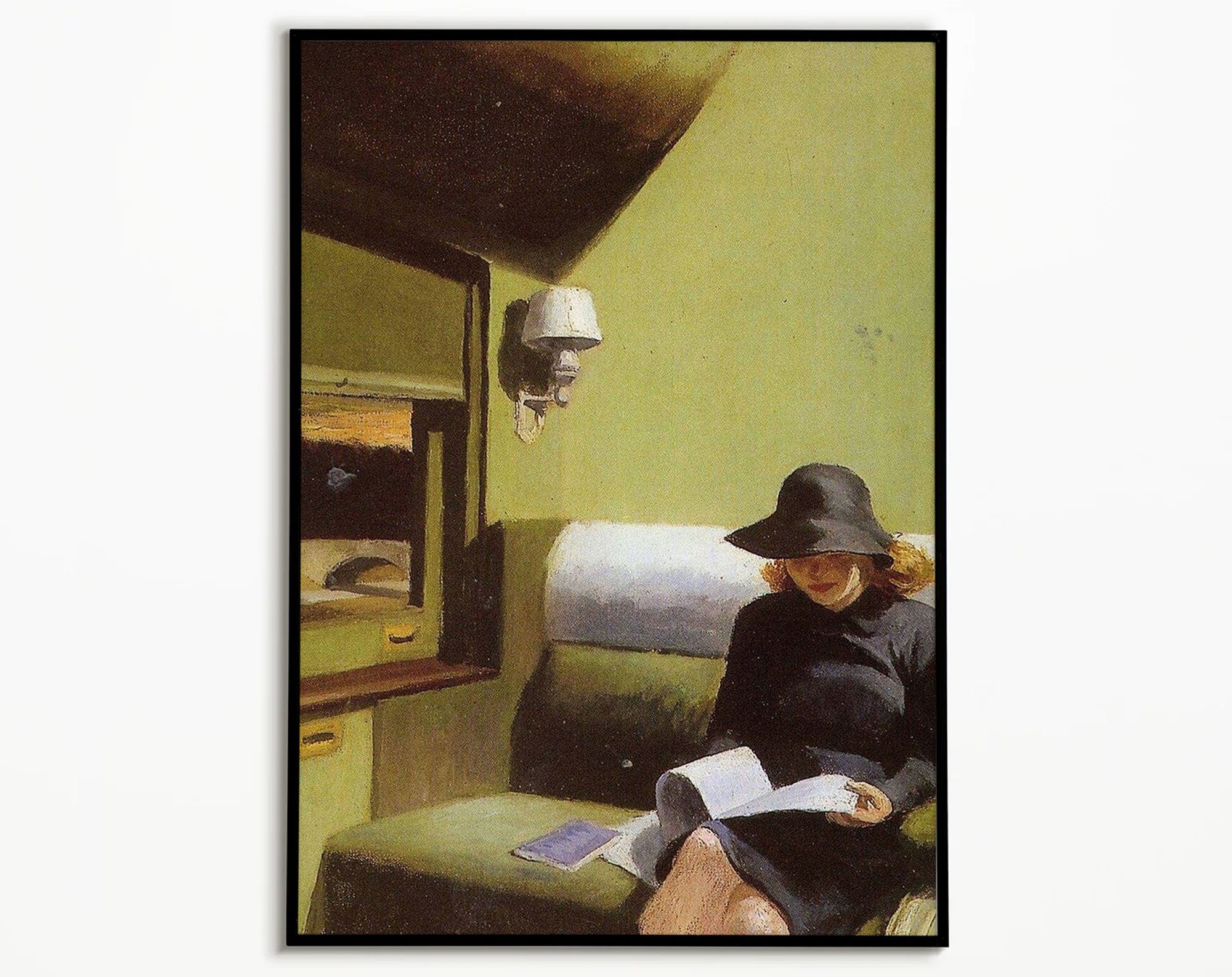 Edward Hopper Compartment Car Poster, Realist Art, American Painter ...