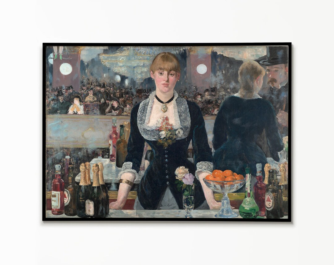 Edouard Manet Bar at Folies-bergère Poster, Wall Art, Poster Art ...