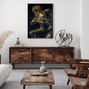Saturn Devouring His Son Print — Goya Dark Horror Wall Art • Spooky ...
