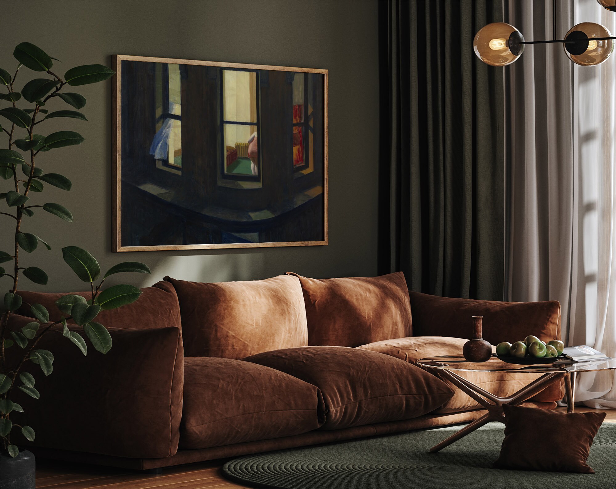 Edward Hopper Night Windows Poster, Realist Art, American Painter ...