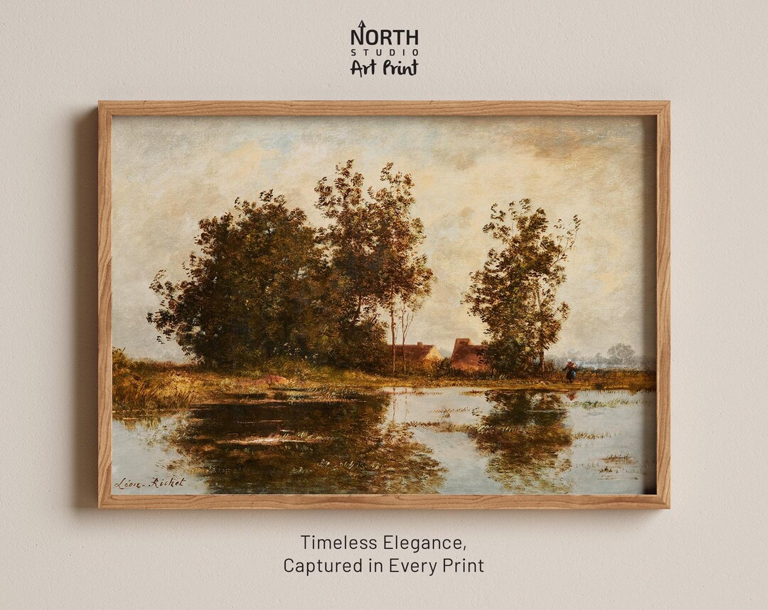 Moody Landscape, Rustic Wall Decor, Scenery Painting, Dark Moody, Fall ...