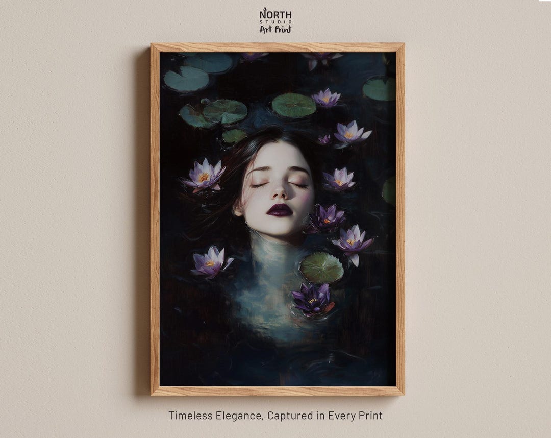 Dark Ophelia Purple Lilies, Dark Academia, Painting Arts, Paintings to ...